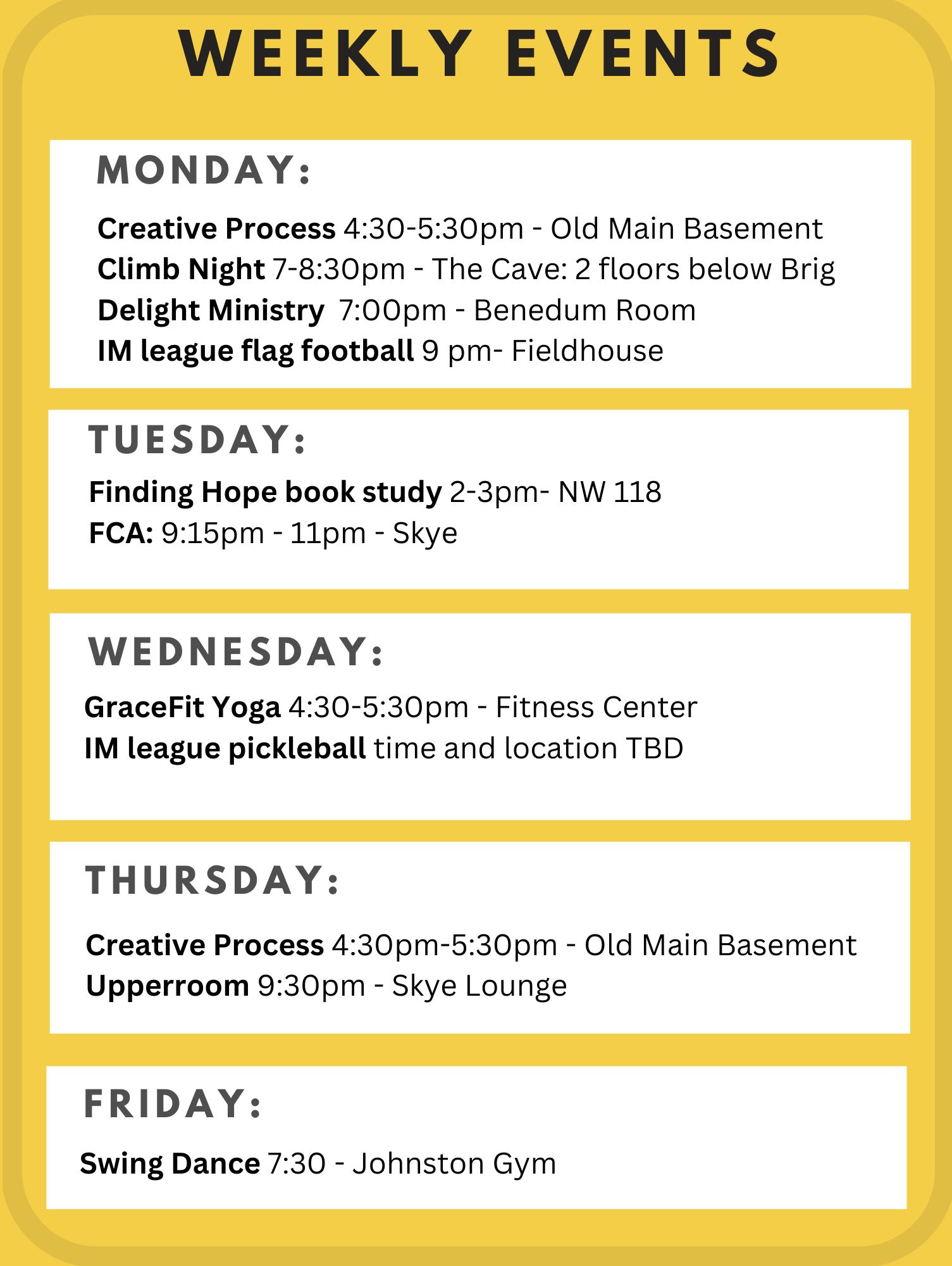 Calendar of Events - Geneva College